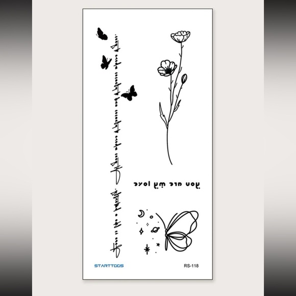 Rebellious Rose | Makeup | Sheet Temporary Tattoo Sticker | Poshmark